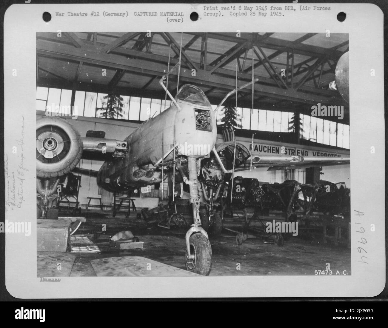 German Heinkel He 219 Night Fighter Equipped With Radar Antennae On ...