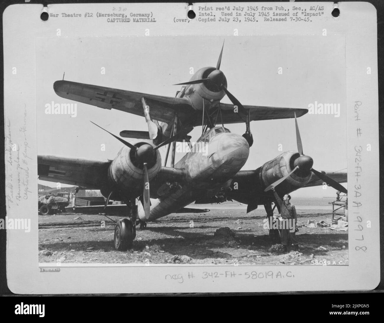 Luftwaffe Pick-A-Backs Were Immobilized At Merseberg Airdrome ...