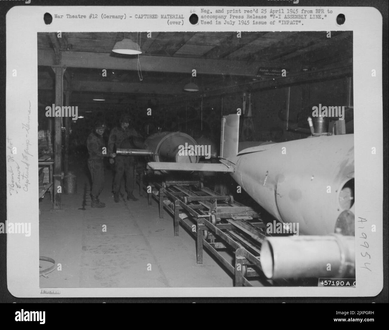 V-1 Assembly Line - A V-1 Assembly Line In An Underground Factory Near ...