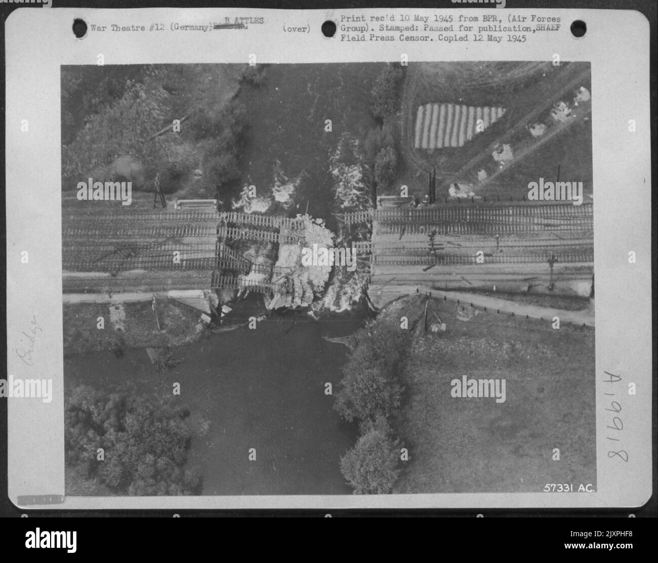German Demolition Squads Knocked Out This Bridge Photographed From A ...