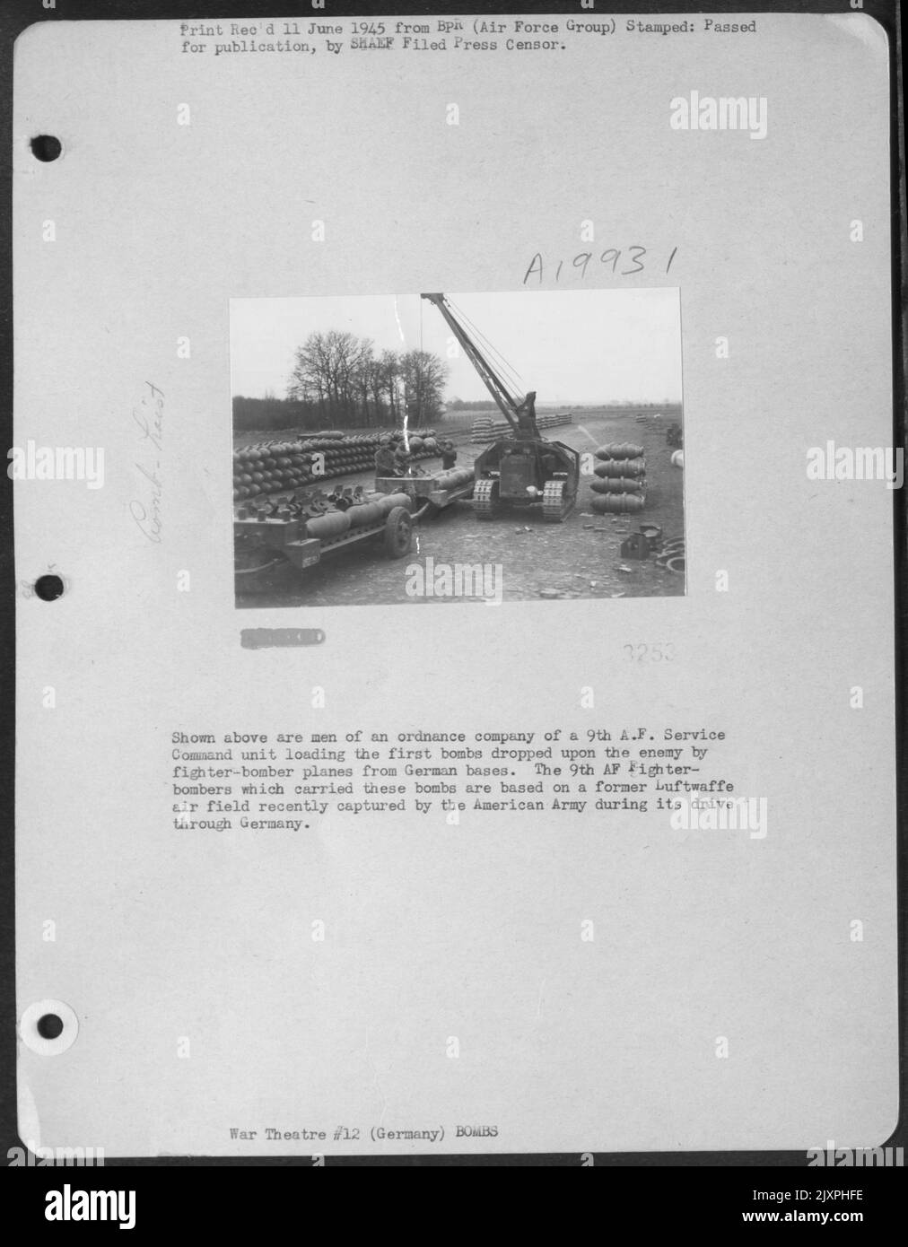 Shown Above Are Men Of An Ordnance Company Of 9Th Af Service Command ...