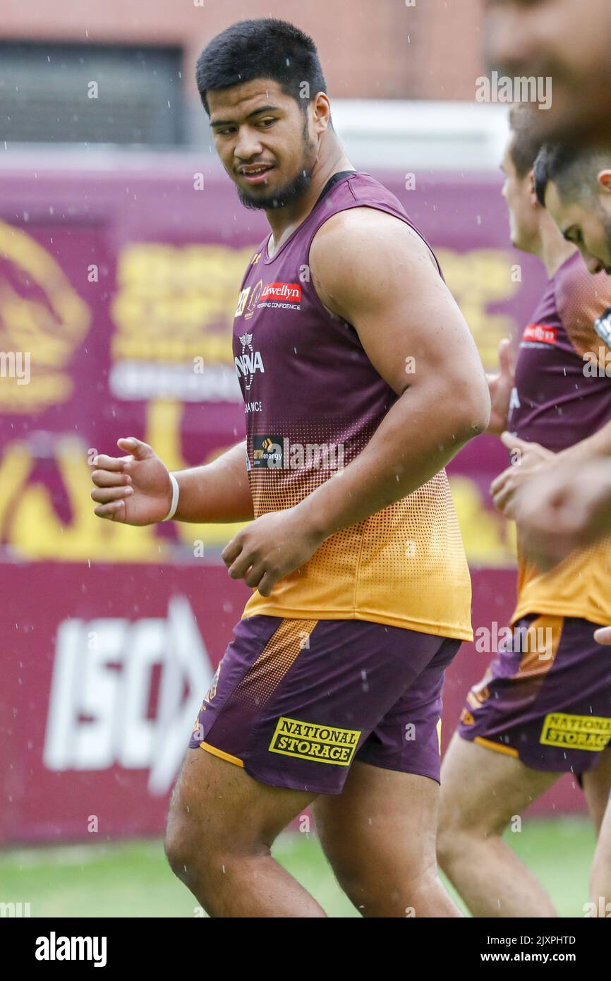 Brisbane Broncos player Payne Hass is seen during a team training ...