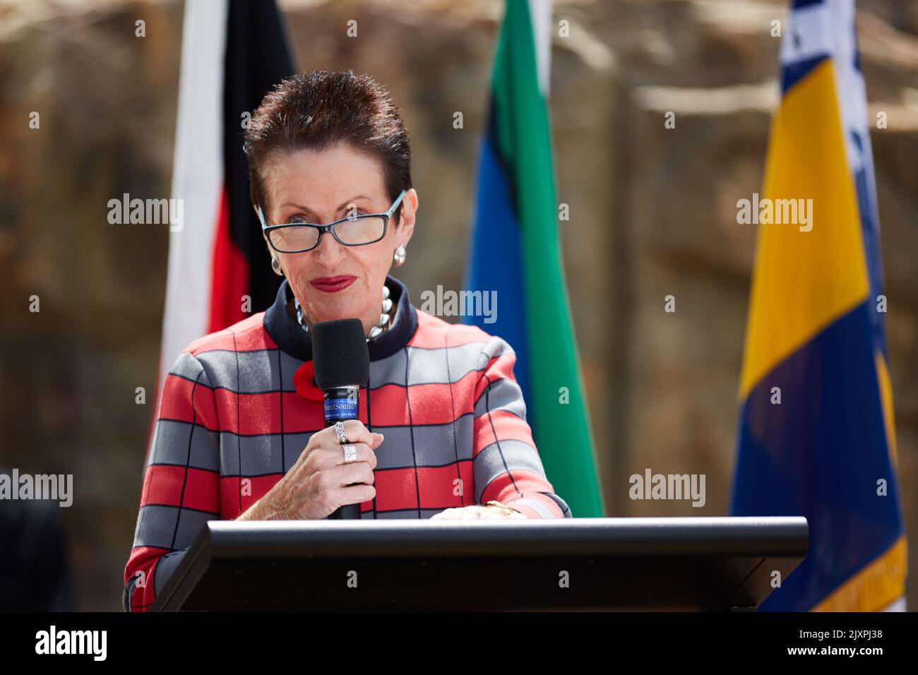 Sydney Lord Mayor Clover Moore speaks during a ceremony marking the ...