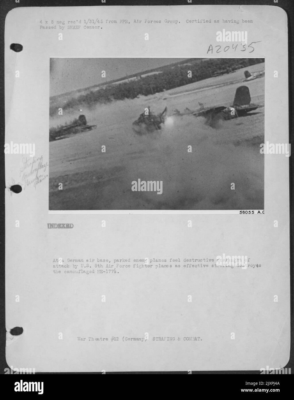 At a German air base, parked enemy planes feel destructive onslaught of ...