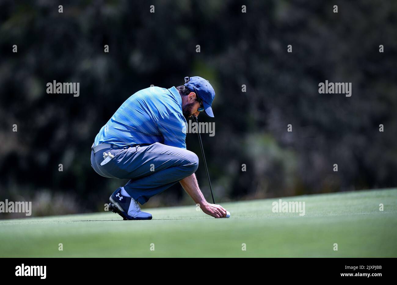 Golfer Mark Hensby of NSW is seen during day one of the AVJennings NSW ...