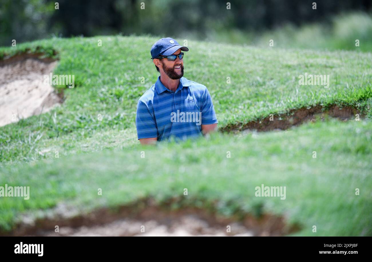 Golfer Mark Hensby of NSW is seen during day one of the AVJennings NSW ...