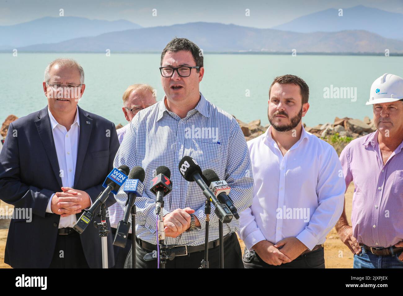 Member for Dawson George Christensen addresses the media with ...