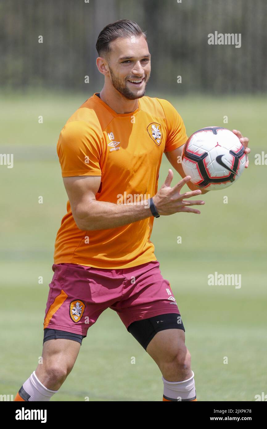 Roar player Jack Hingert is seen in action during a Brisbane Roar ...