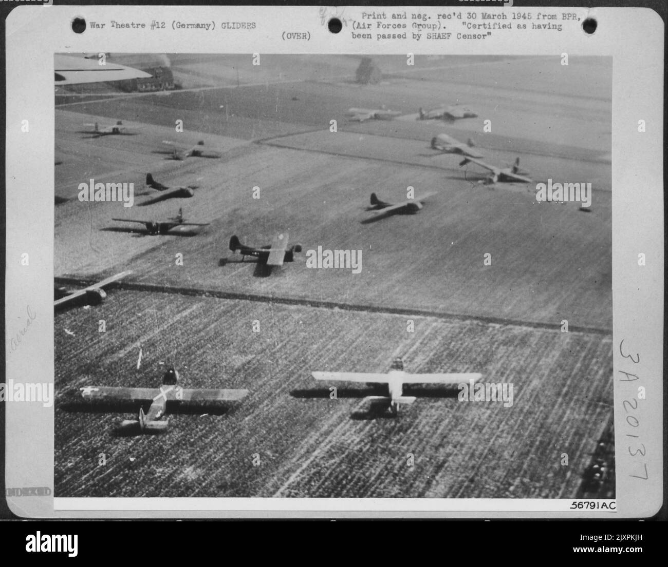 GLIDERS DOT THE GERMAN LANDSCAPE--Allied gliders dot the German ...