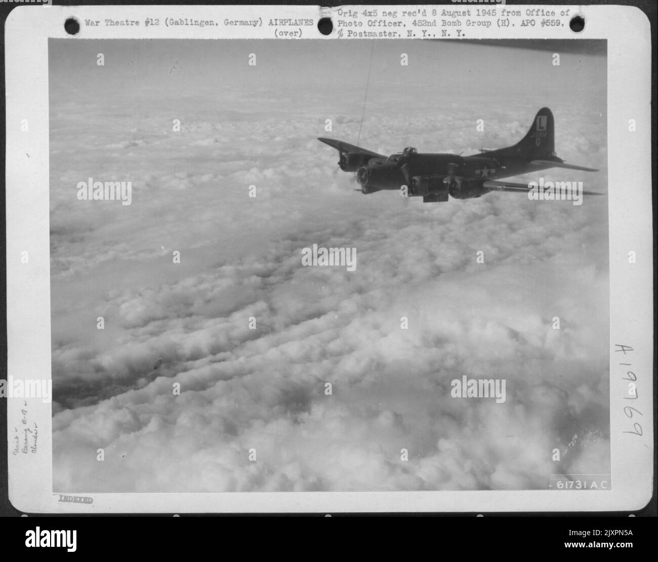 On The Bomb Run Over Gablingen, Germany, B-17 Flying Fortresses Of The ...