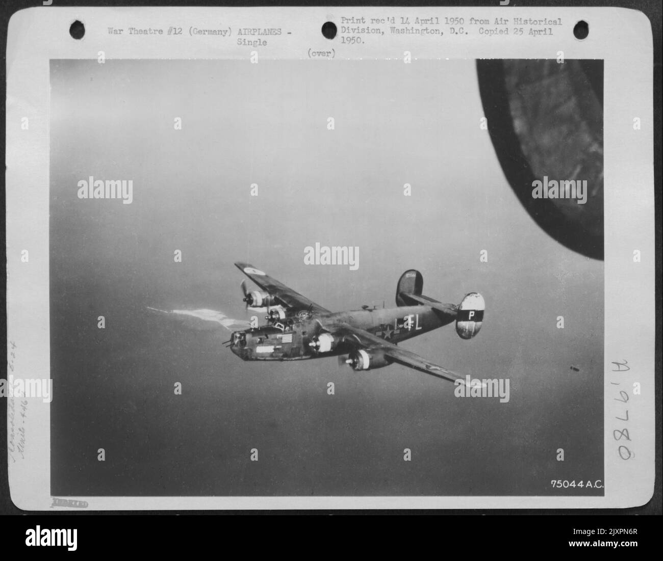 A Consolidated B-24 Liberator Of The 446Th Bomb Group En Route To Bomb ...