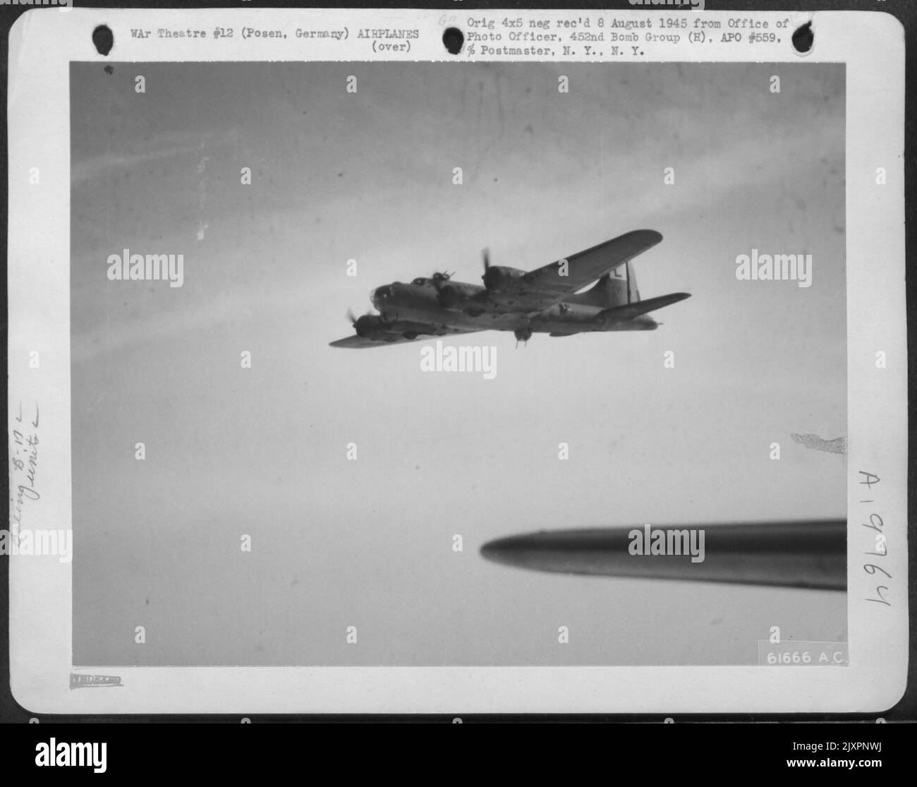 Boeing B-17, Part Of A Formation Of "Flying Fortress" Of The 452Nd Bomb ...