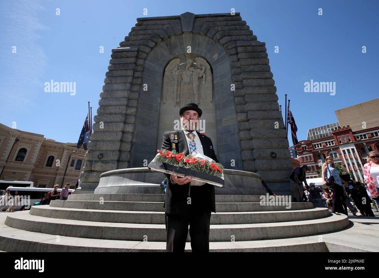 David-John MacKellar, laying poppies from that represents the nine ...