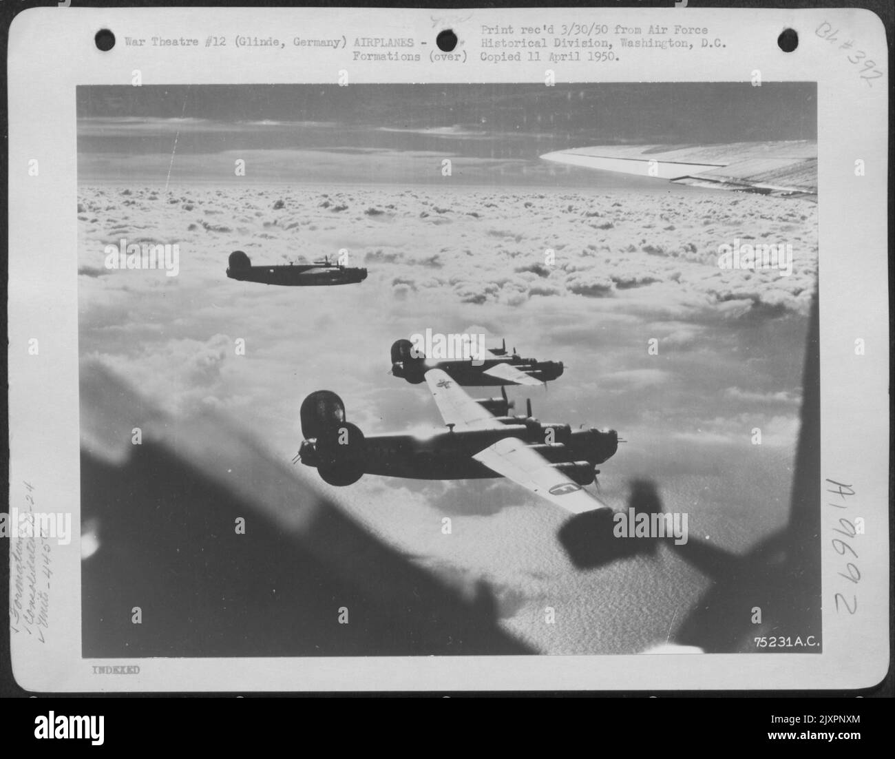 A Formation Of Consolidated B-24 Liberators Of The 445Th Bomb Group En ...