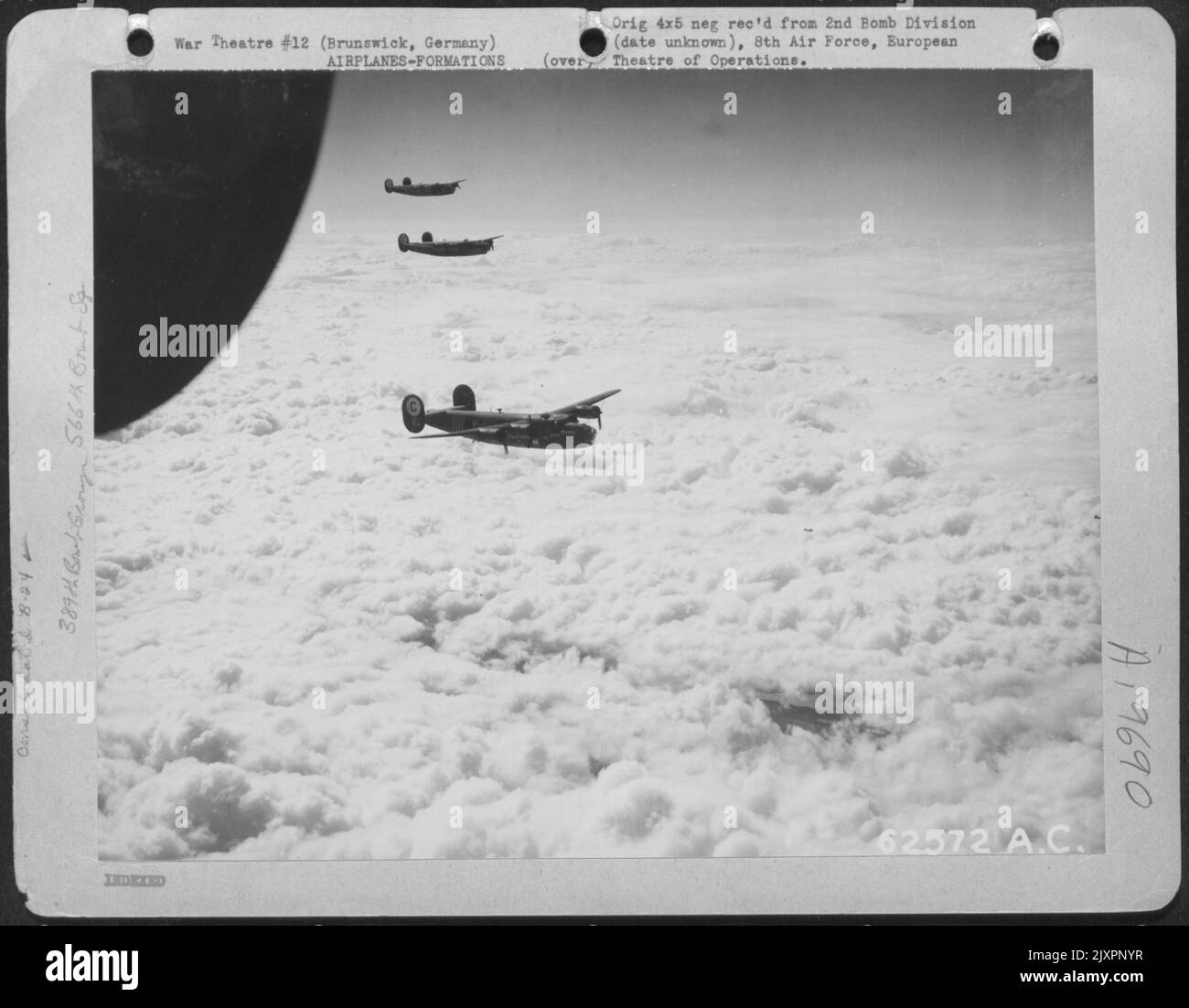 Consolidated B-24 Liberators Of The 2Nd Bomb Division, 8Th Af, Enroute ...