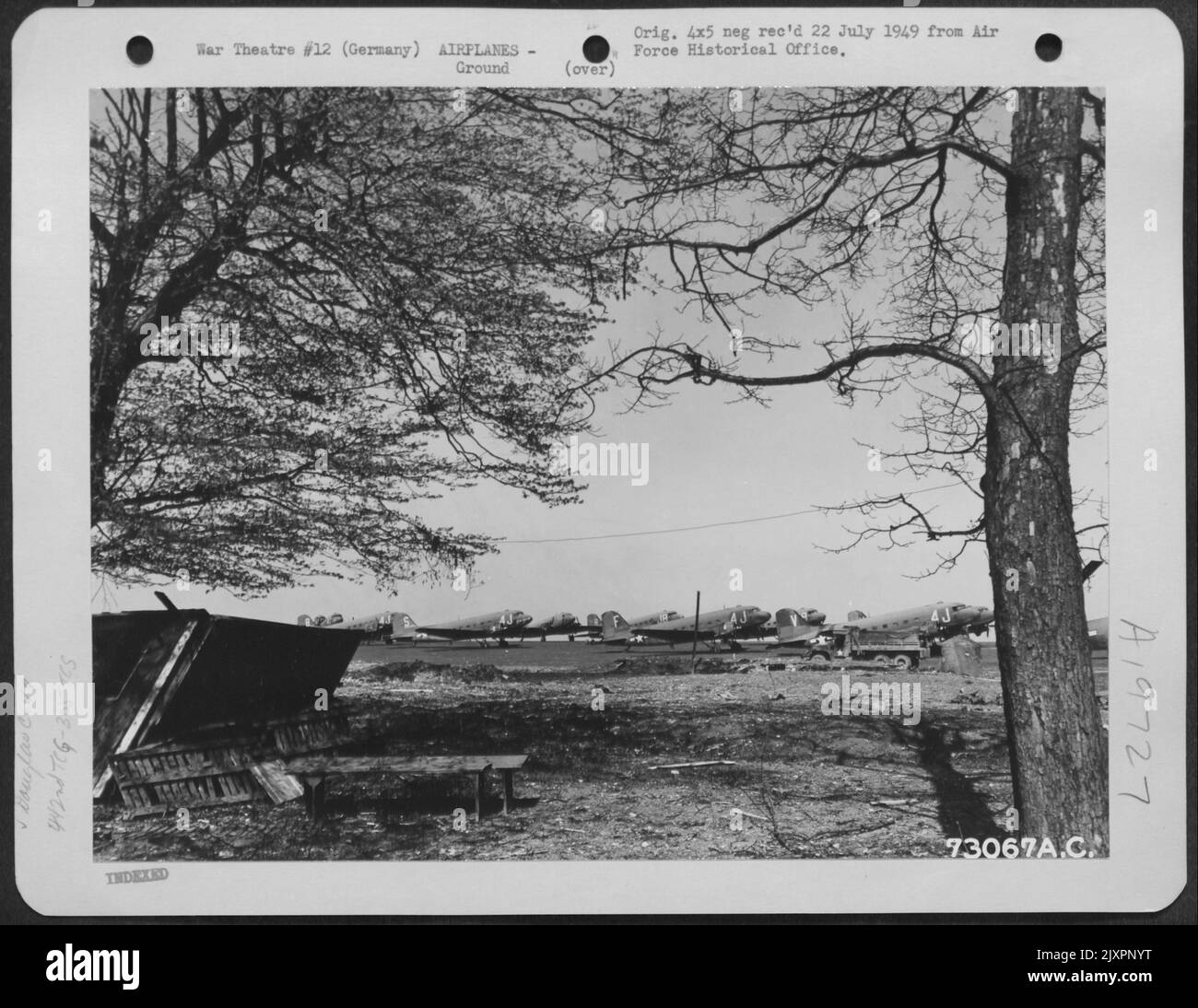 Douglas C-47S Parked On An Airfield Somewhere In Germany. 20 April 1945 ...