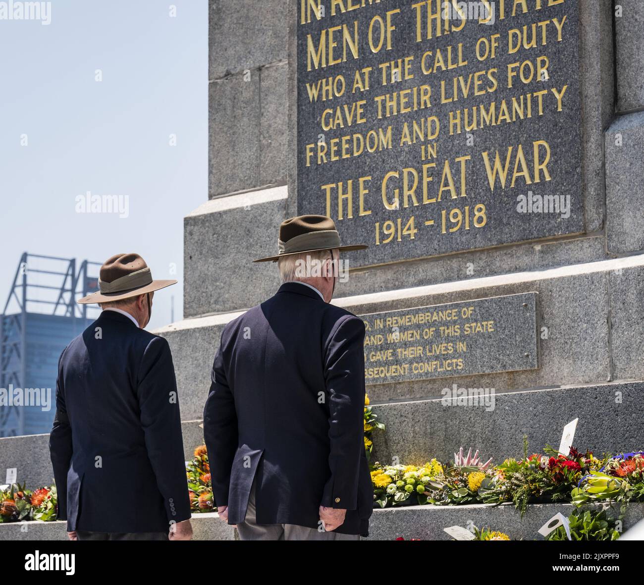Attendees are seen during Remembrance Day commemorations at the WA ...