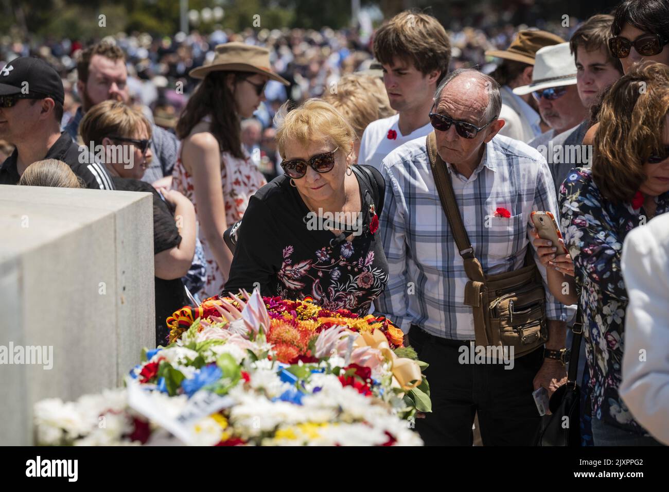 Attendees are seen during Remembrance Day commemorations at the WA ...