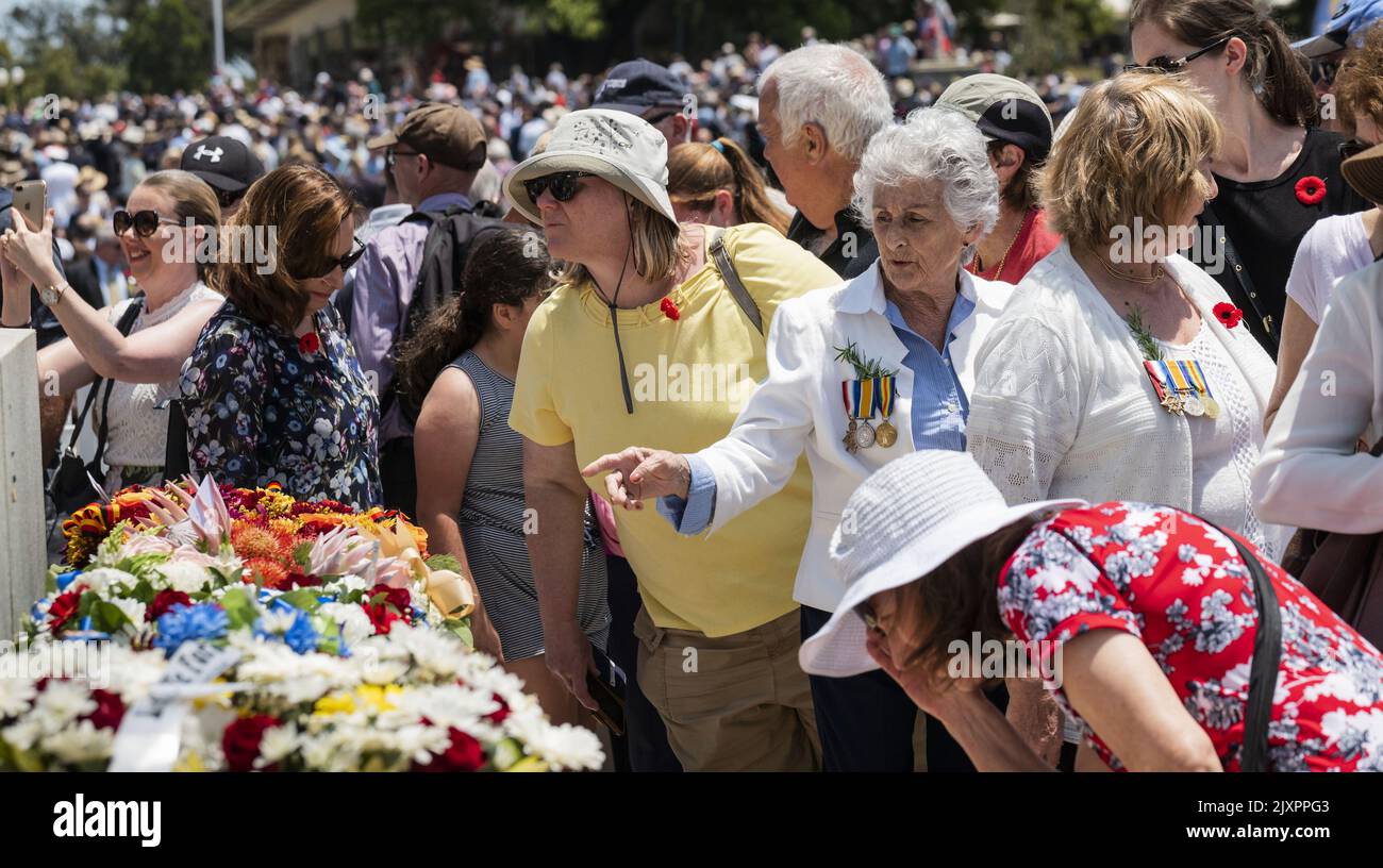 Attendees are seen during Remembrance Day commemorations at the WA ...