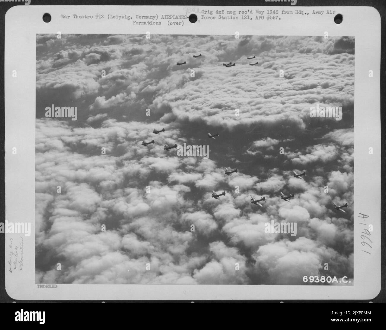 Boeing B-17 Flying Fortresses Of The 91St Bomb Group Flying High Above ...
