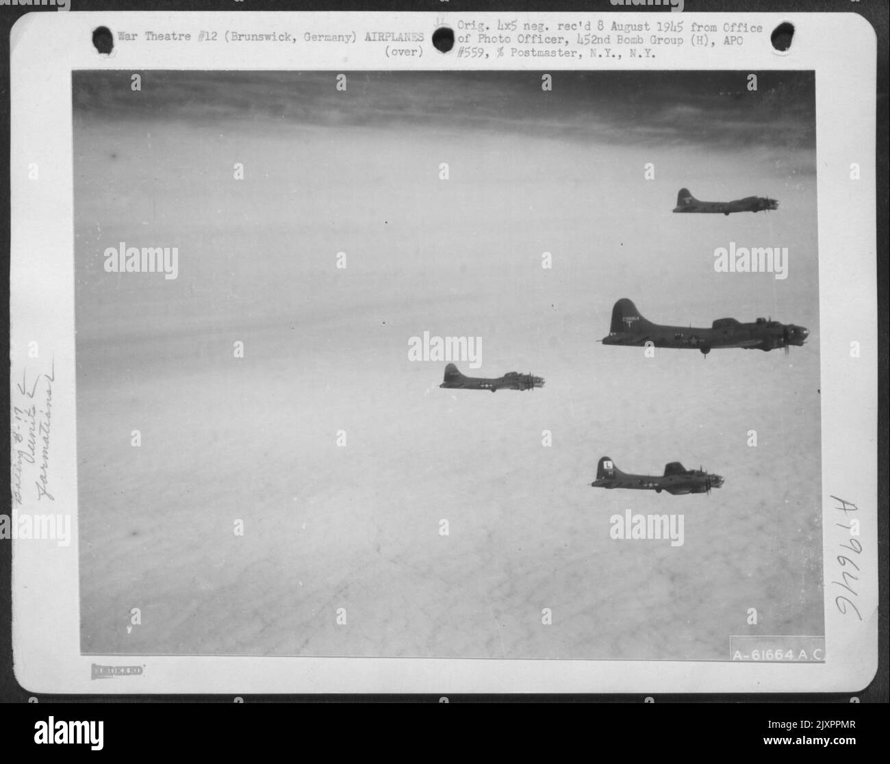 High Above Dense Carpet Of Clouds, Boeing B-17 Flying Fortresses Of The ...
