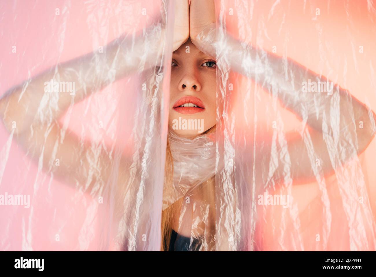 art portrait female rights social isolation woman Stock Photo - Alamy