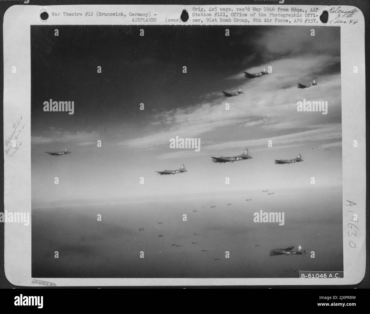 Boeing B-17 Flying Fortresses Of The 91St Bomb Group, 8Th Af, Wing ...