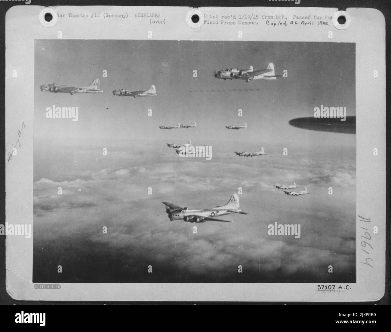 To Targets In Western Germany -- High Above The Clouds, Tight ...