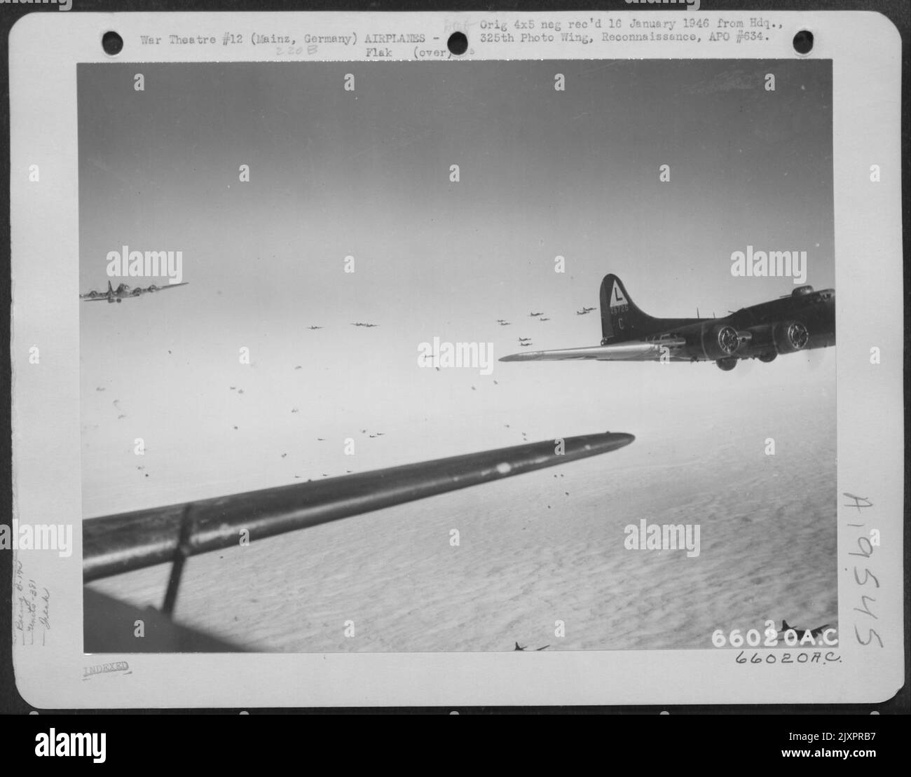 Boeing B-17 Flying Fortresses Of The 381St Bomb Group Encounter Flak ...