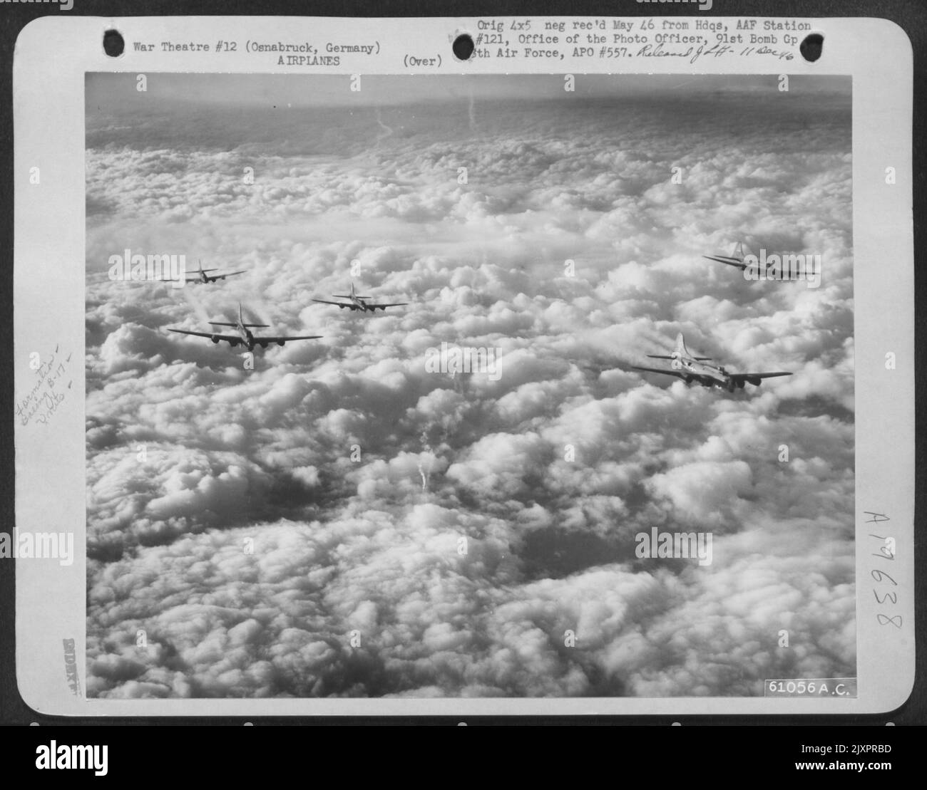 Boeing B-17 Flying Fortresses Of The 91St Bomb Group, 8Th Af, Fly High ...