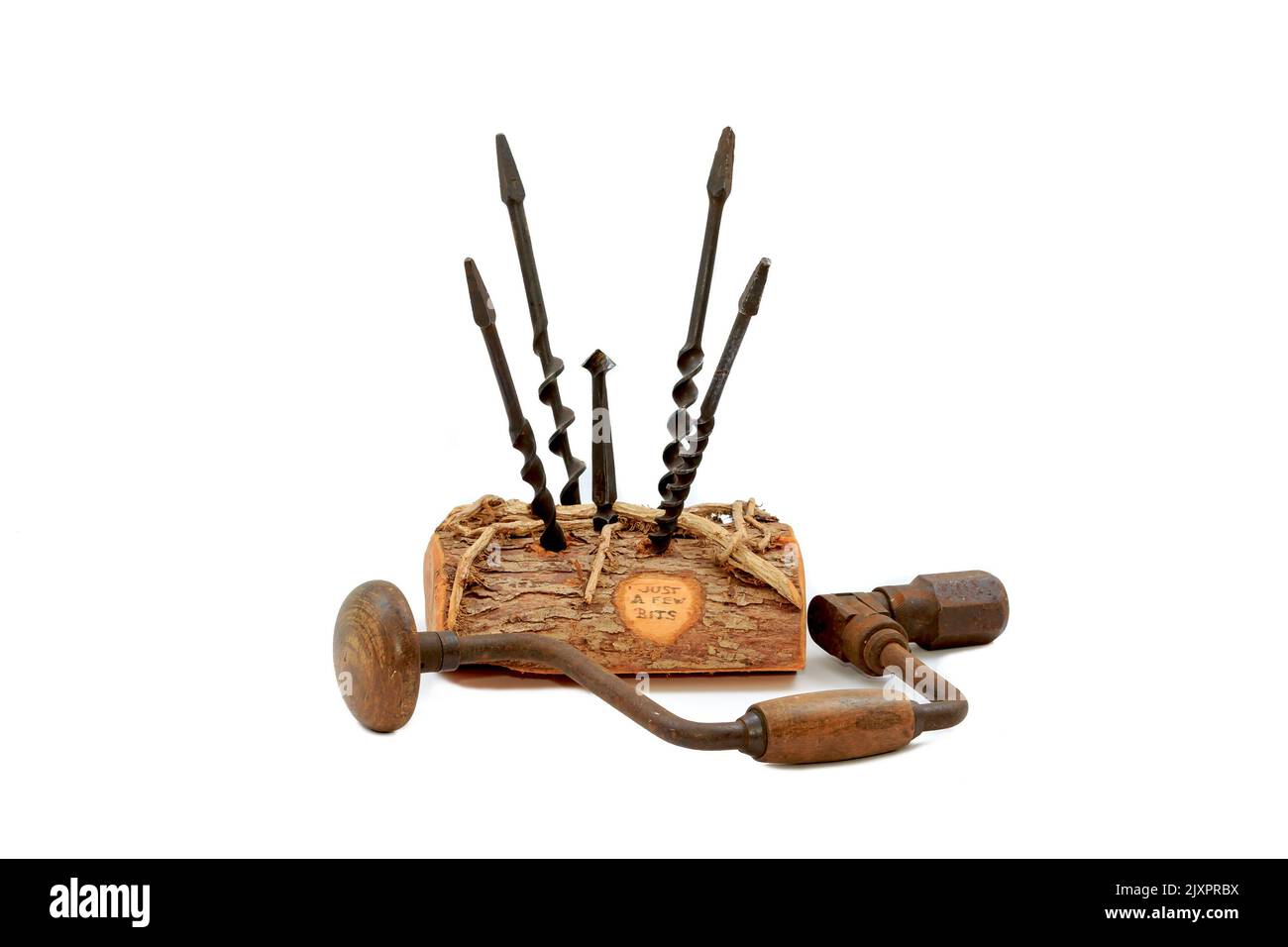 Home crafted wooden carpenters drill bit stand complete drill brace ...