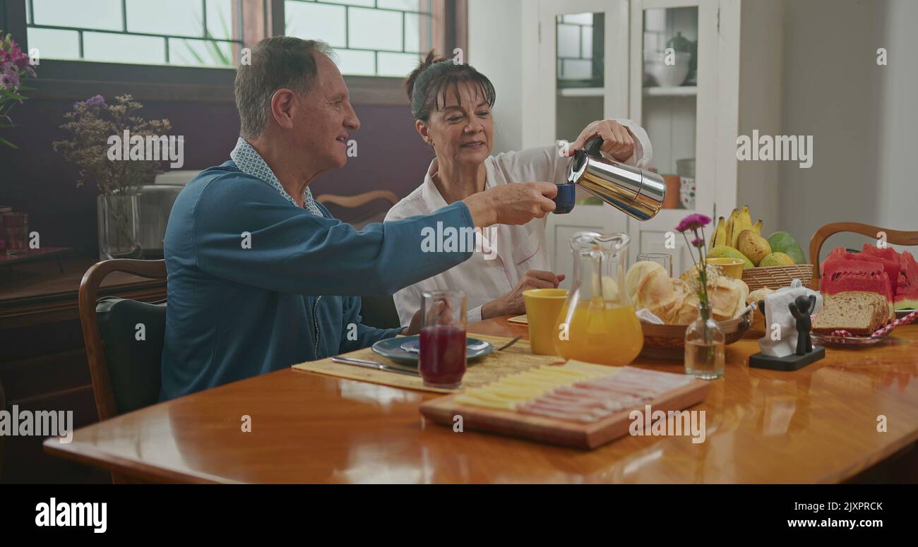 Married couple wearing pajamas having hi-res stock photography and ...