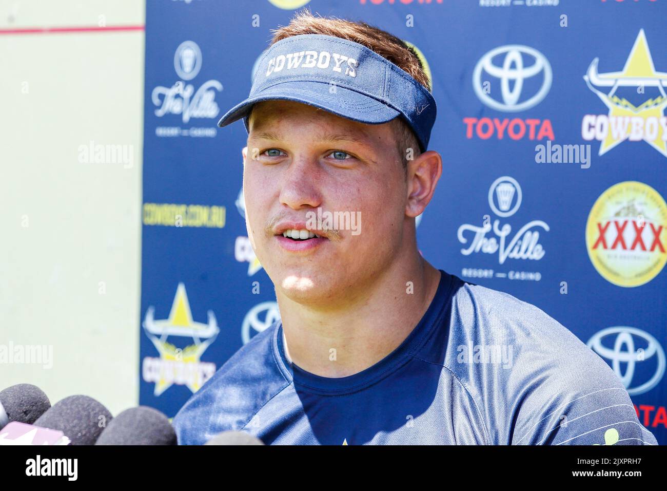 Reuben Cotter is seen at a North Queensland Cowboys pre-season training ...