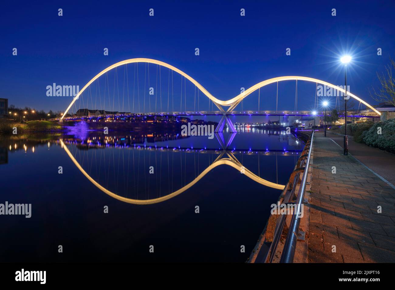 Infinity Bridge at Stockton-on-Tees captured on an evening in late ...