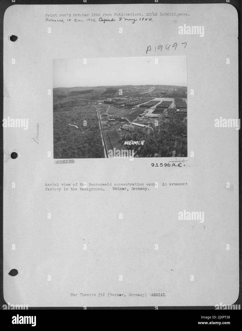Aerial View Of The Buchenwald Concentration Camp. An Armament Factory ...