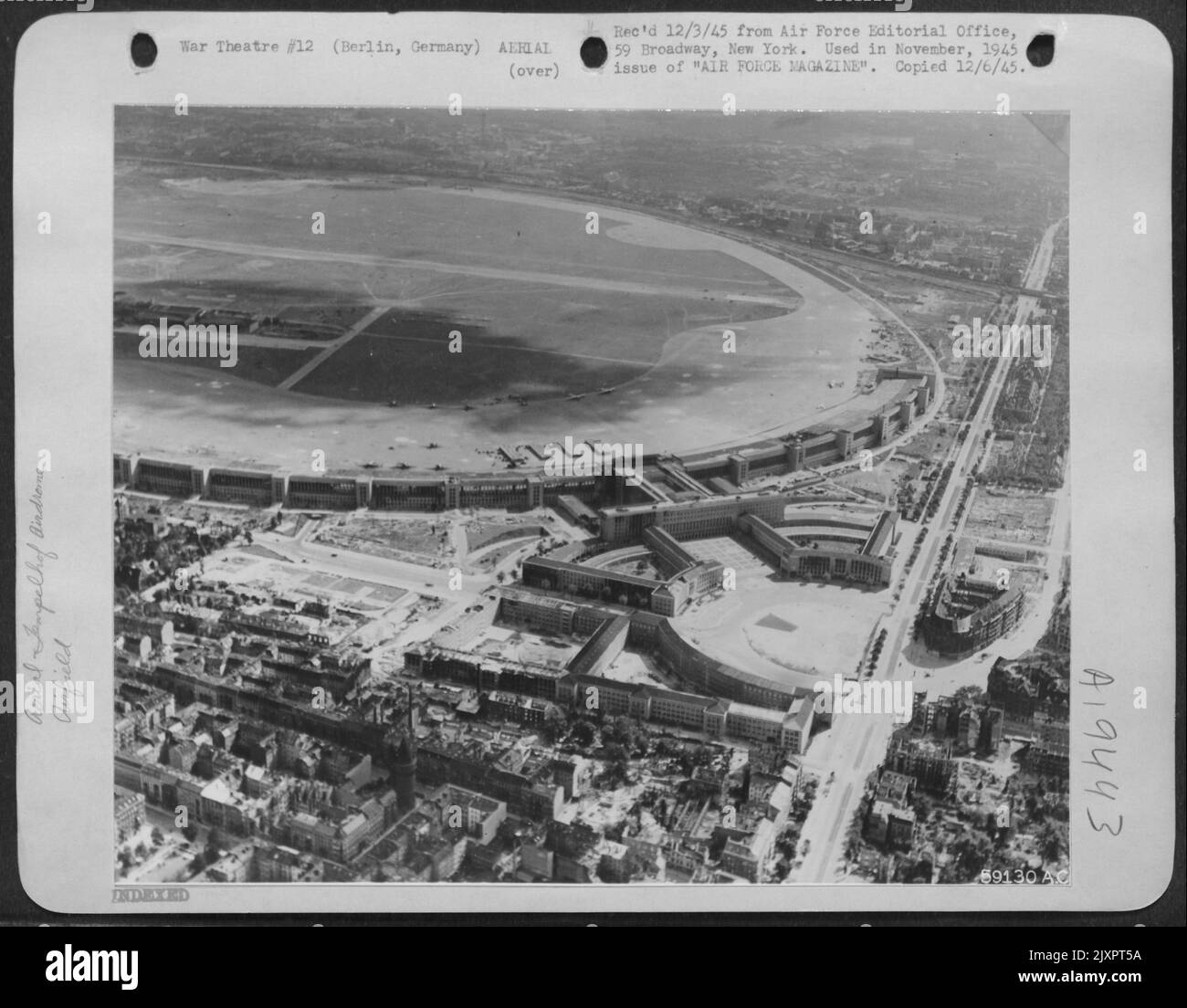 An Overall Aerial View Of Tempelhof Airdrome, In Berlin, Germany ...