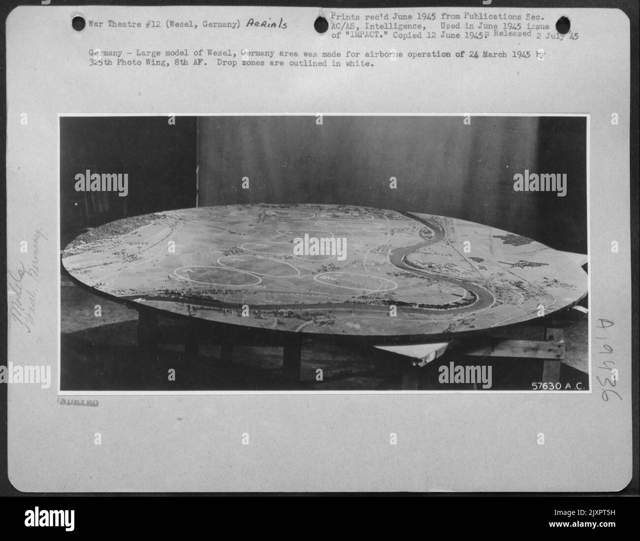 Germany - Large Model Of Wesel, Germany Area Was Made For Airborne ...