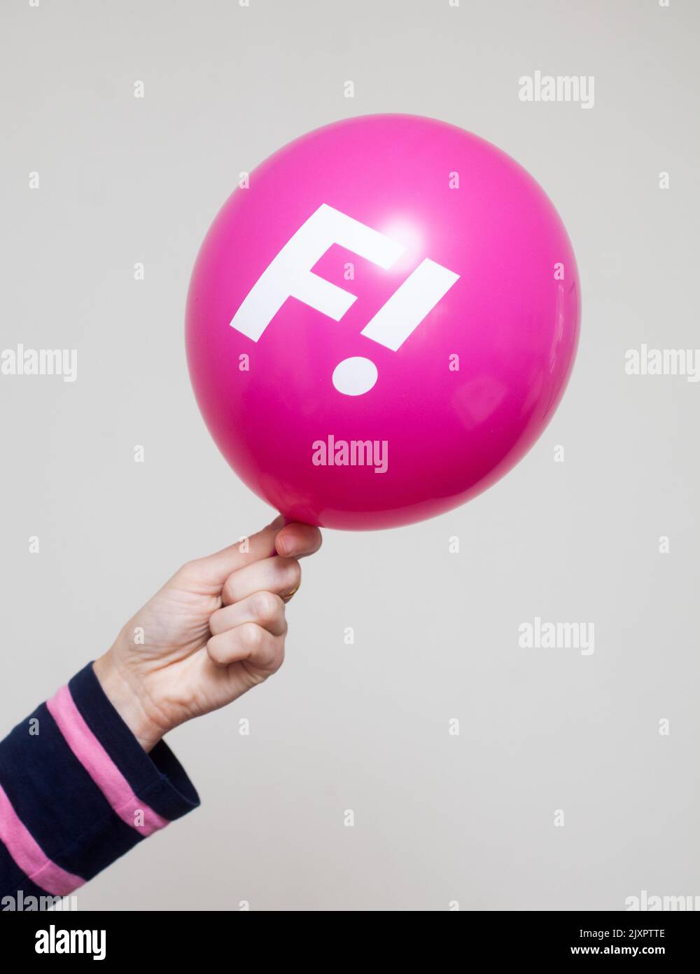 Someone with an F! balloon from Feminist initiative, a political party ...