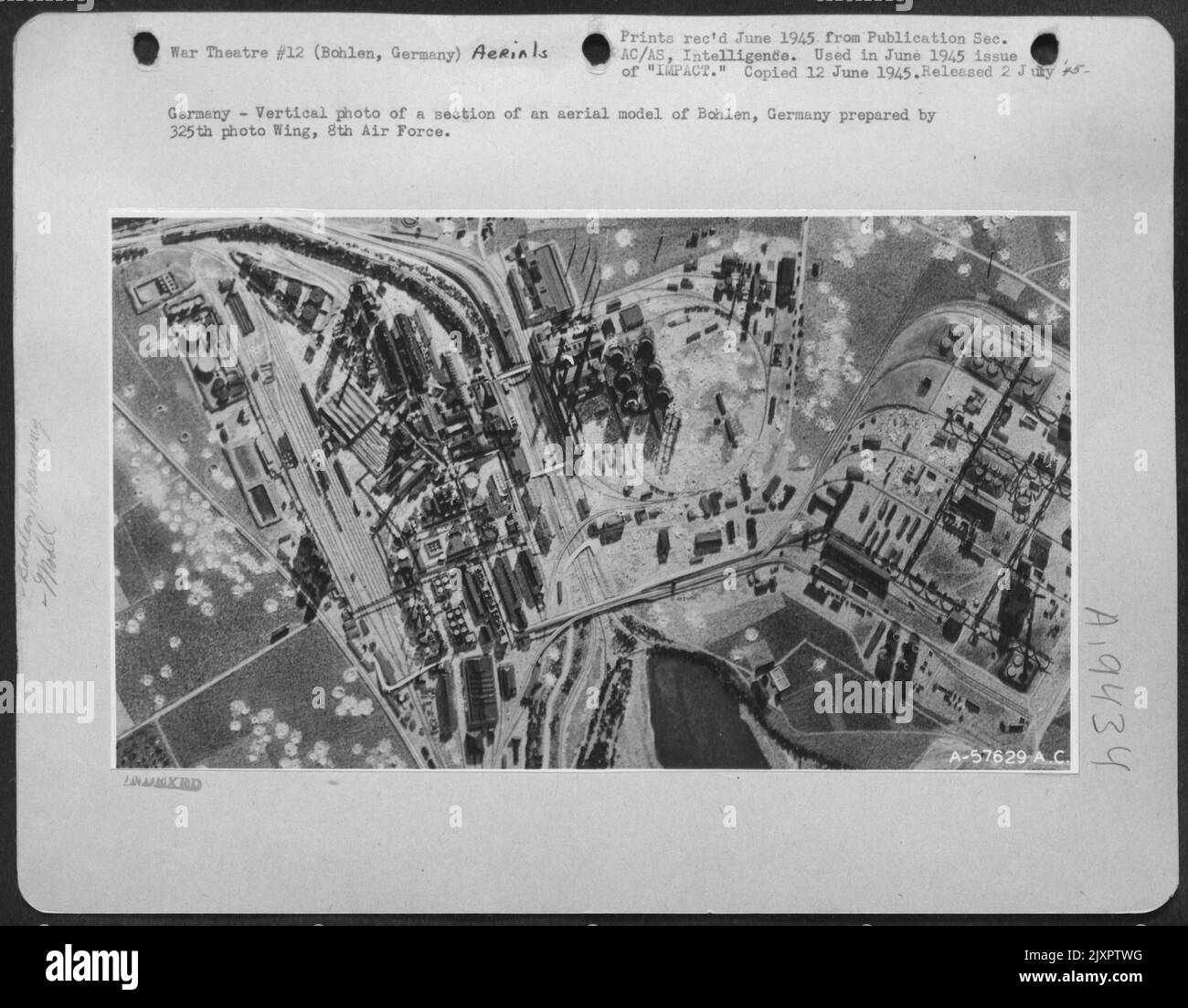 Germany - Vertical Photo Of A Section Of An Aerial Model Of Bohlen ...