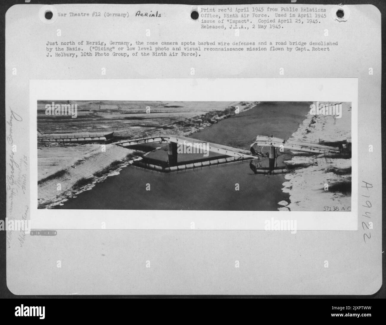 Just North Of Merzig, Germany, The Nose Camera Spots Barbed Wire ...