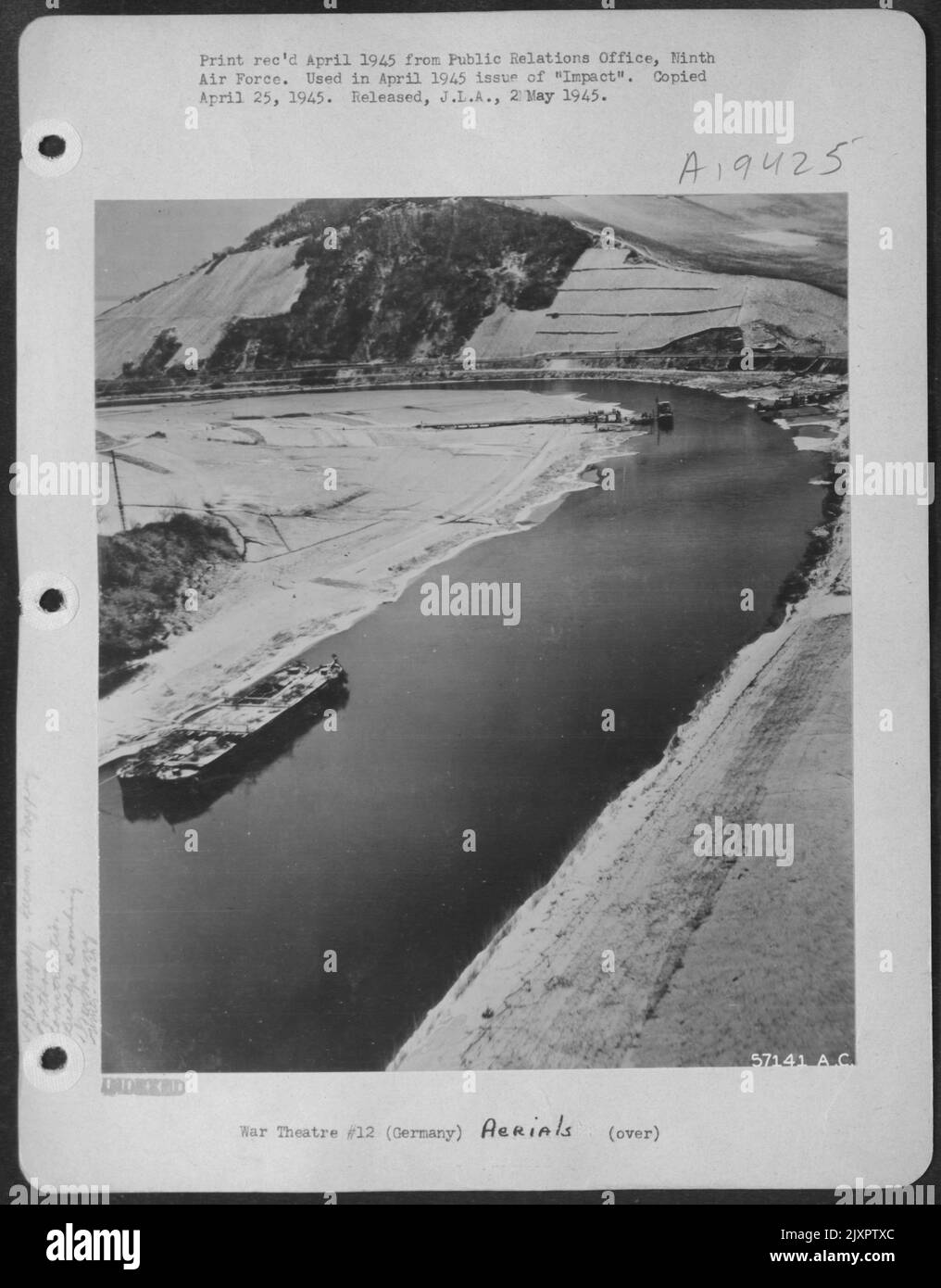 Nazi Soliders Working On Pontoon Bridge Ends At Ockfen, Germany Haven'T ...
