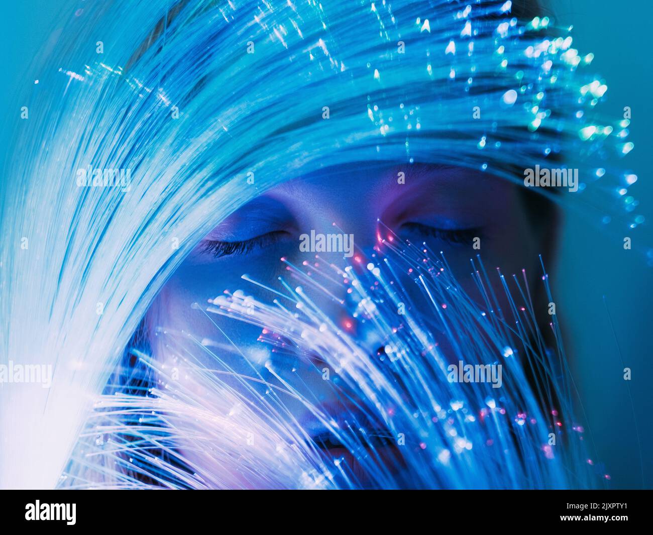 fantasy portrait magic dream peaceful woman face Stock Photo - Alamy