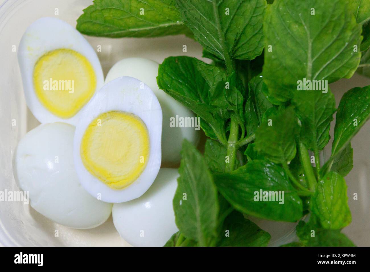 egg and mint Stock Photo - Alamy