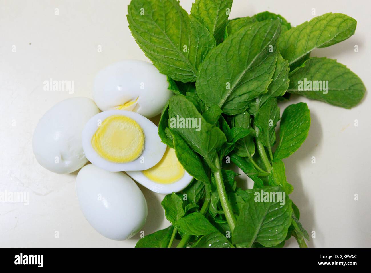 egg and mint Stock Photo - Alamy