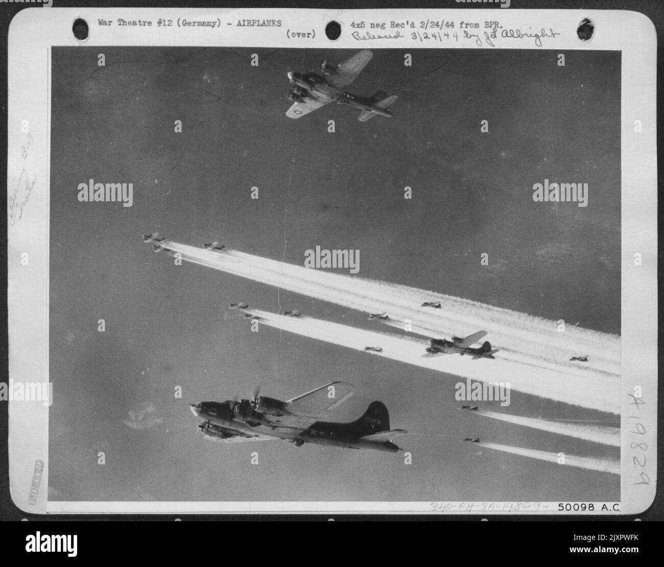 Flying Fortresses of the US Strategic Air Force winging their way over ...