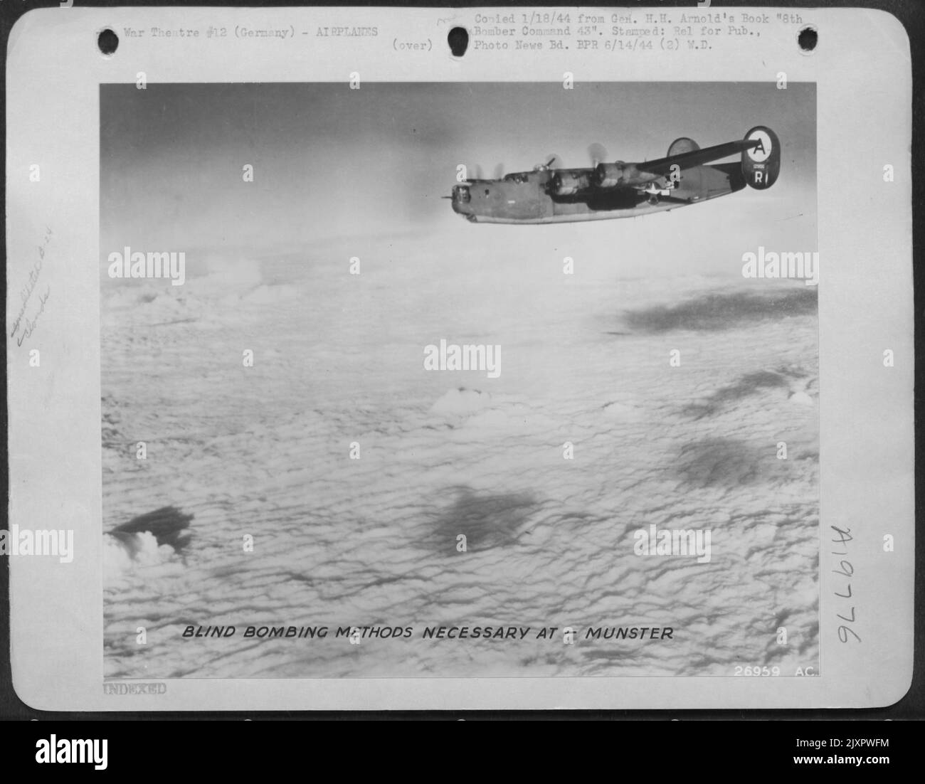 Blind bombing methods necessary at Munster, Germany. Consolidated B-24 ...