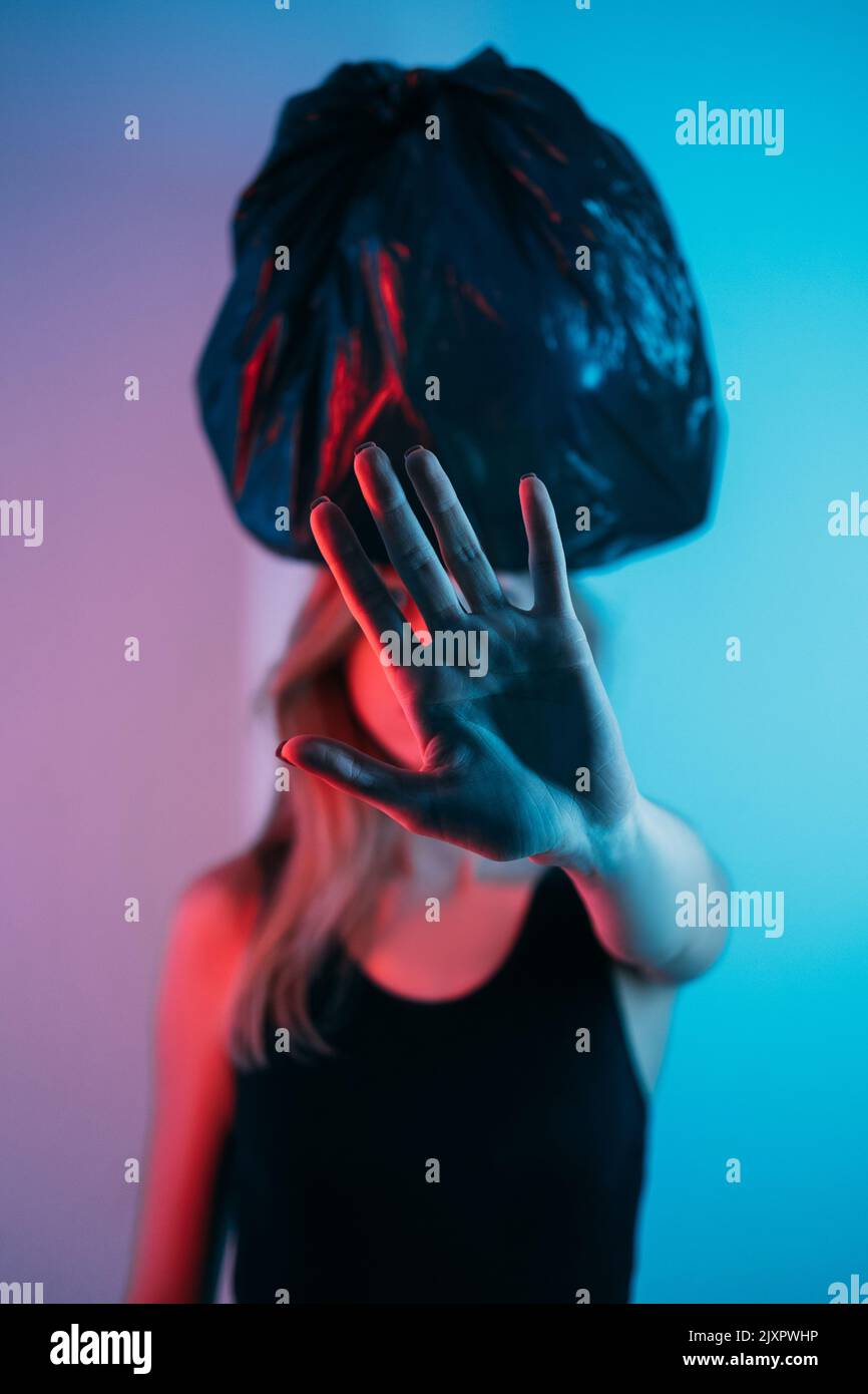 stop violence female abuse no harassment woman Stock Photo - Alamy