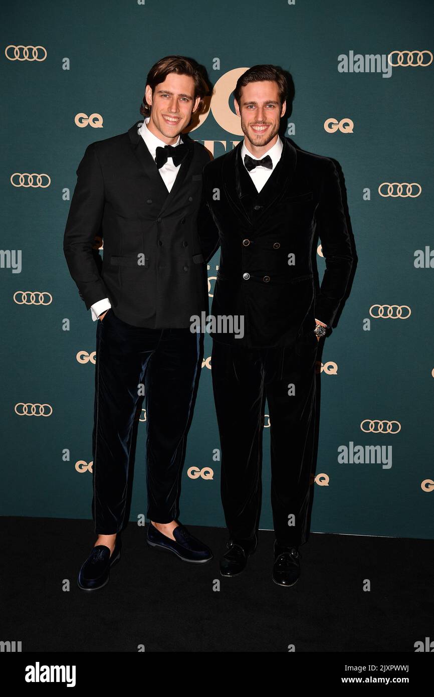 Australian twin models Zac (left) and Jordan Stenmark arrive at the ...