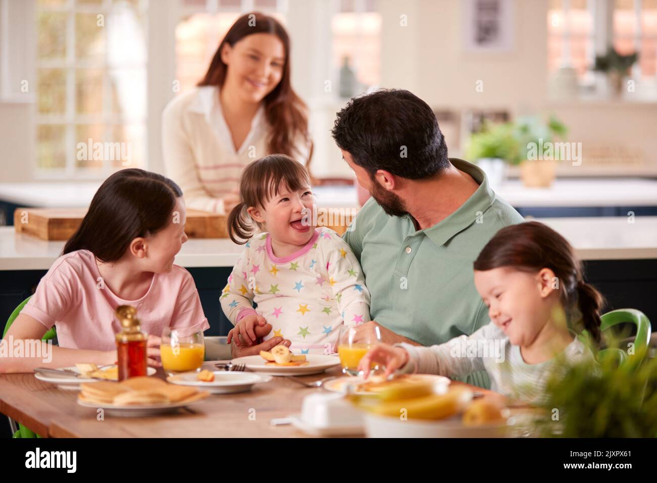 Normal family breakfast table hi-res stock photography and images - Alamy