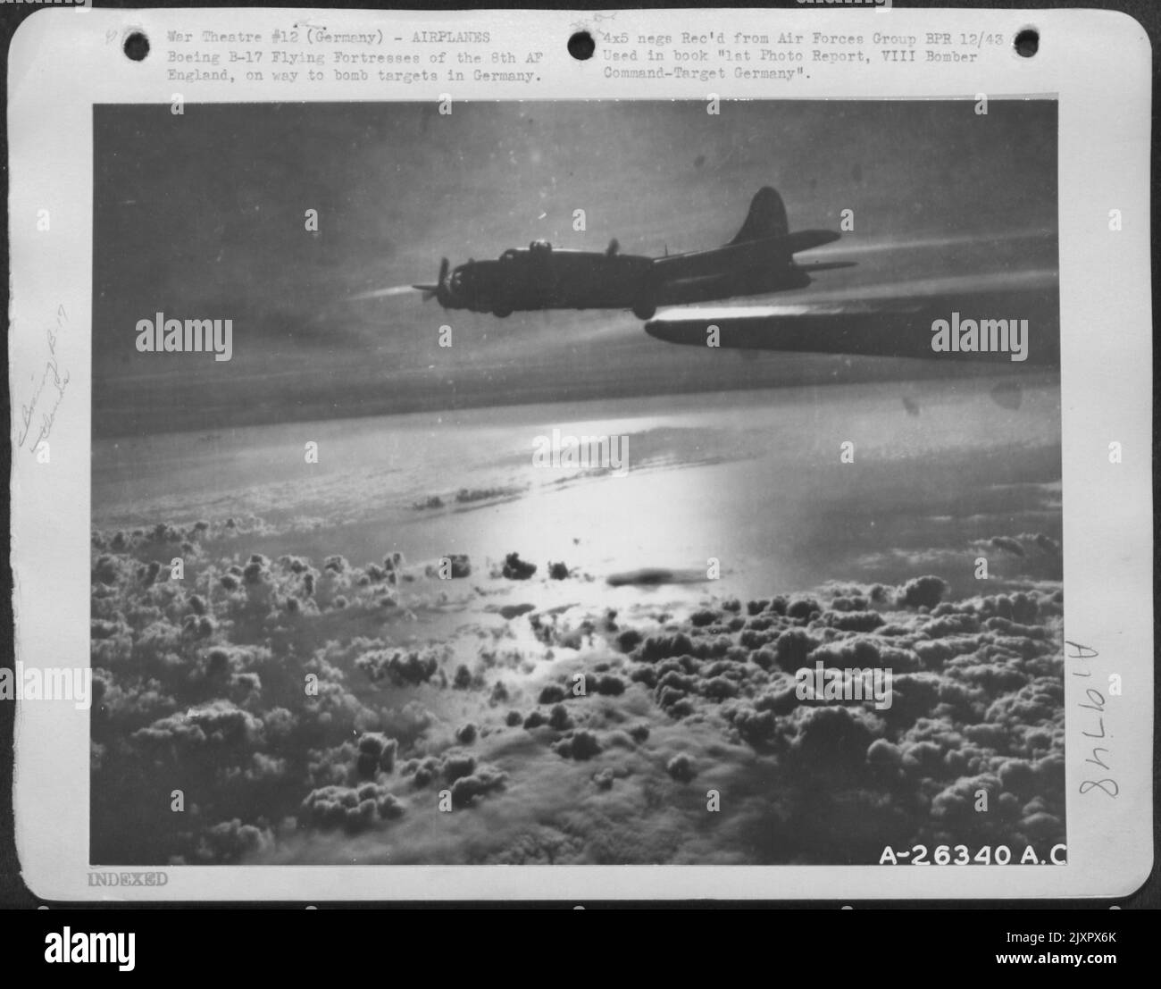 Boeing B-17 Flying Fortresses of the 8th AF England, on way to bomb ...